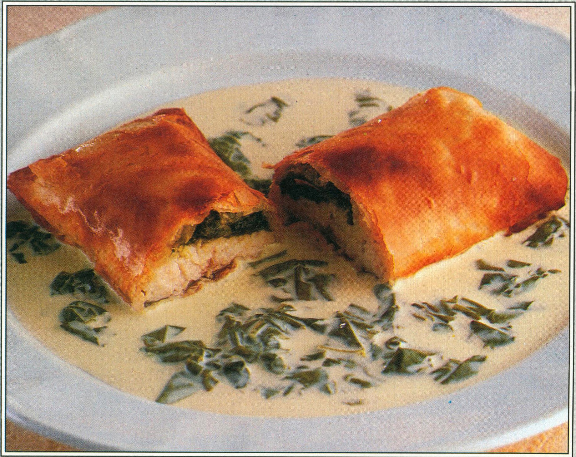 Fillet of Sea Bass Baked in Filo Pastry with Fresh Sorrel from A Feast ...