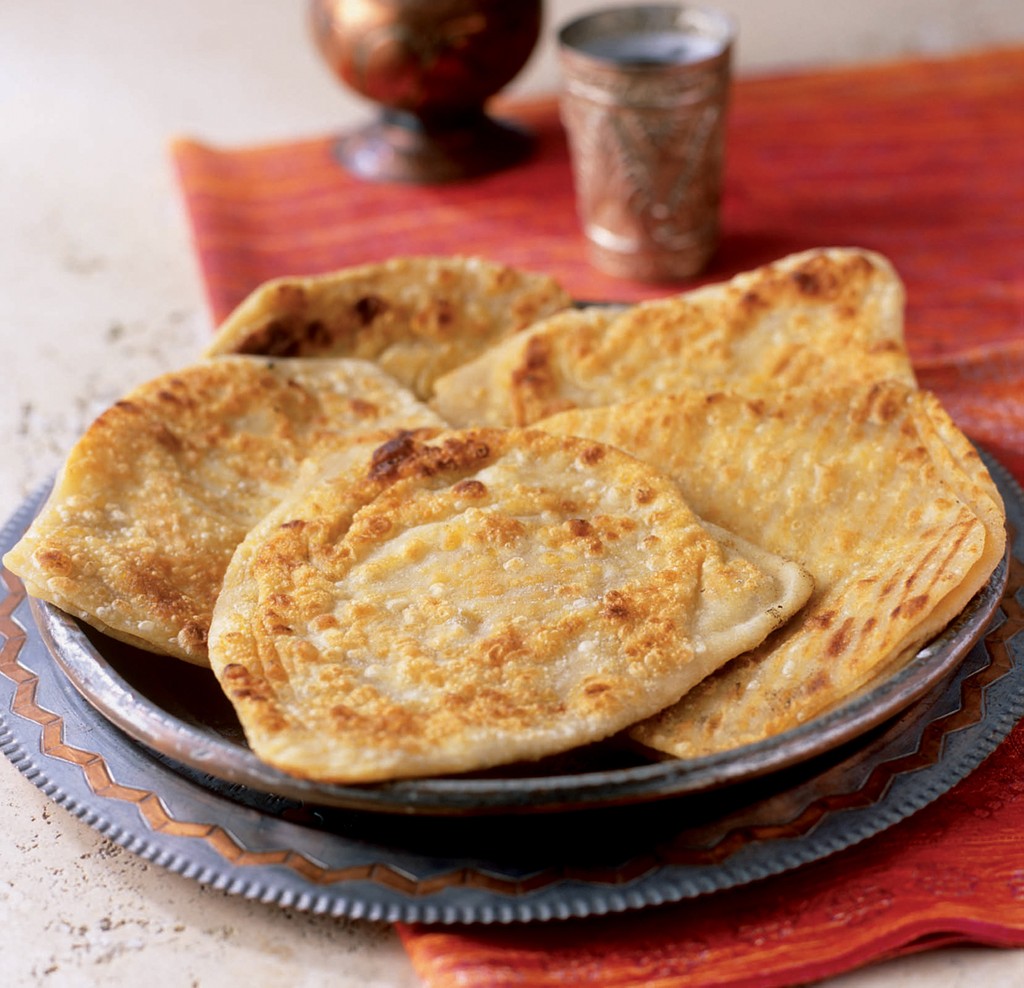 Griddle-cooked flaky bread from The Complete Indian Regional Cookbook ...